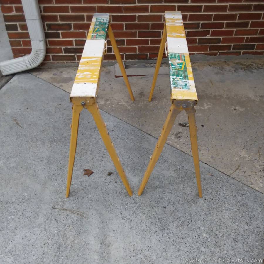 Pair of Crawford Pro Adjustable Saw Horses